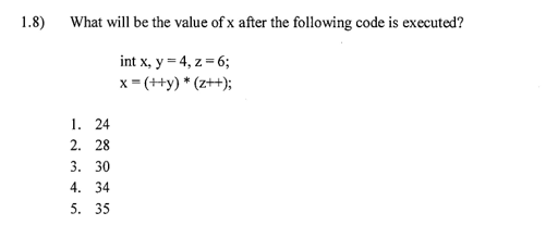 Solved 18 What Will Be The Value Of X After The Following