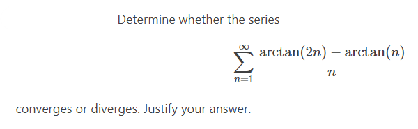 Solved Determine whether the series | Chegg.com