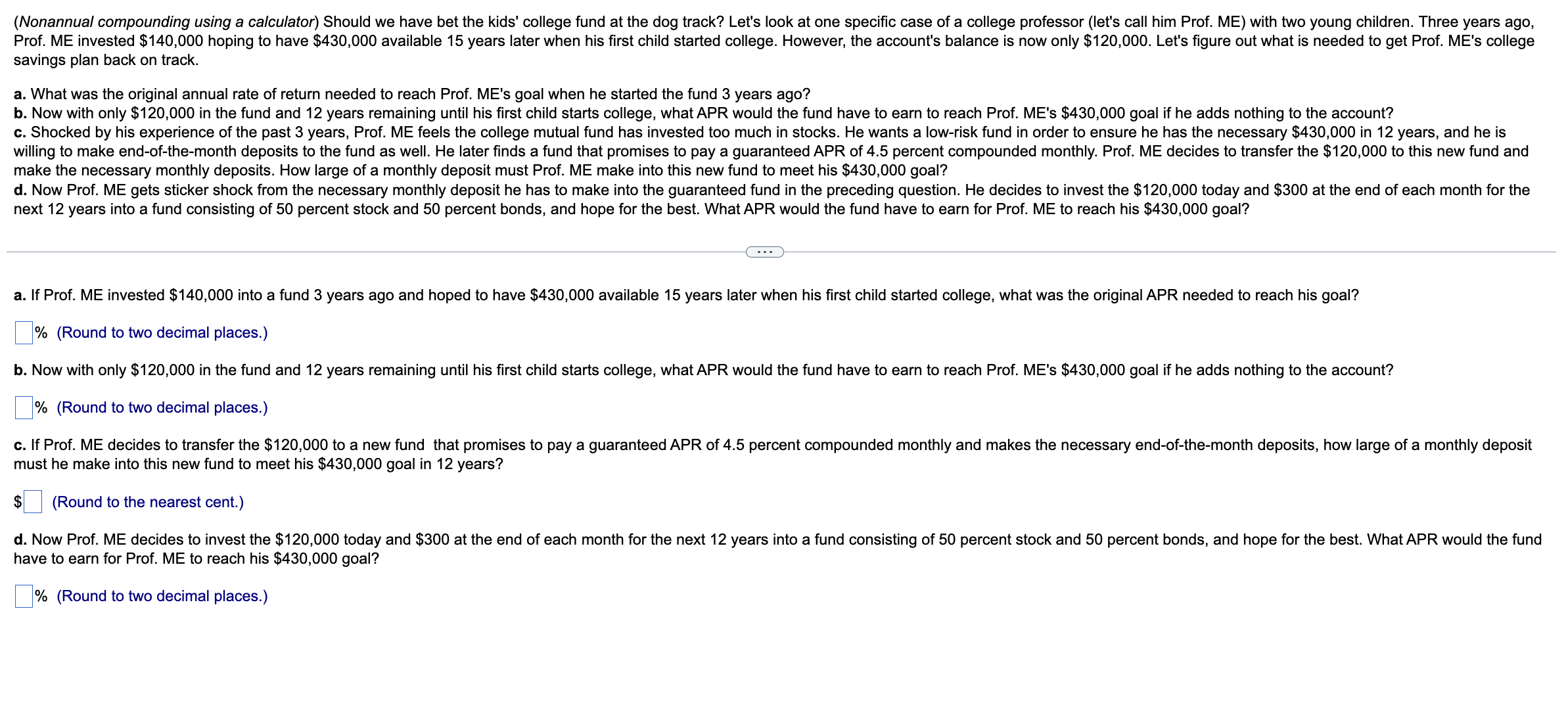 Solved savings plan back on track. a. What was the original | Chegg.com