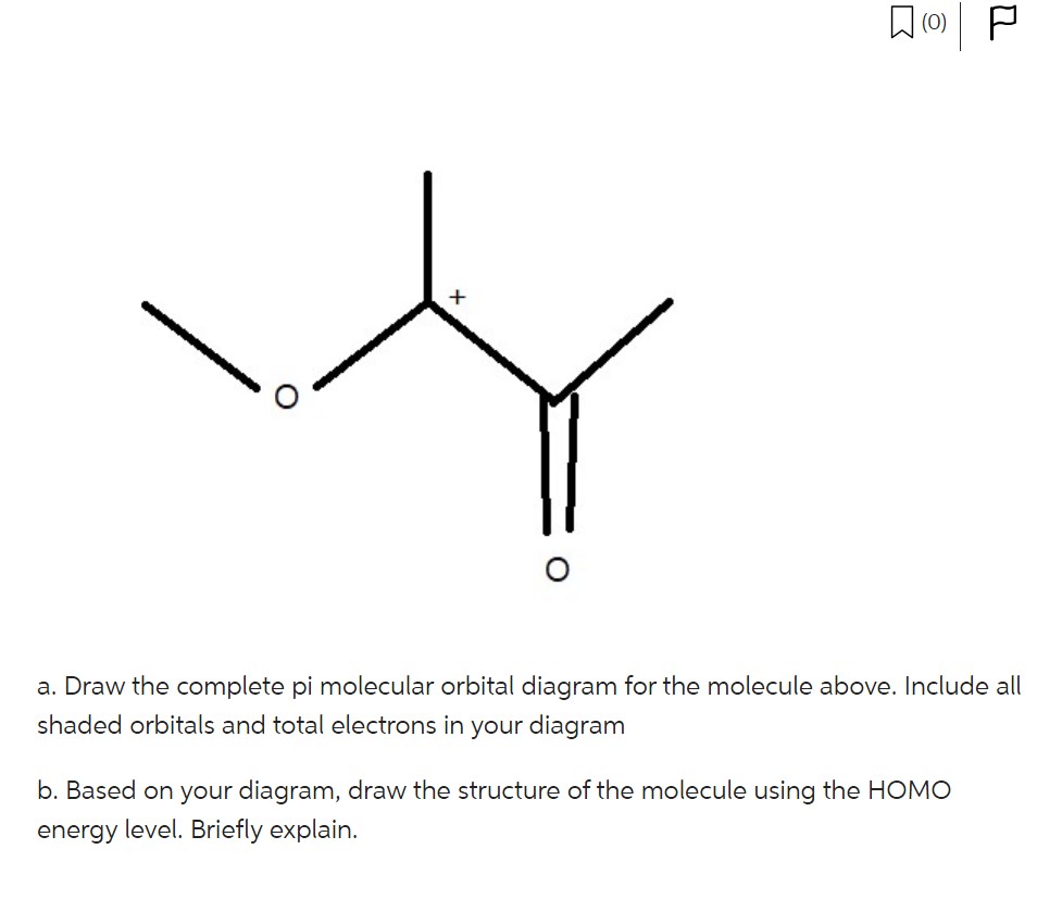 a. Draw the complete pi molecular orbital diagram for | Chegg.com