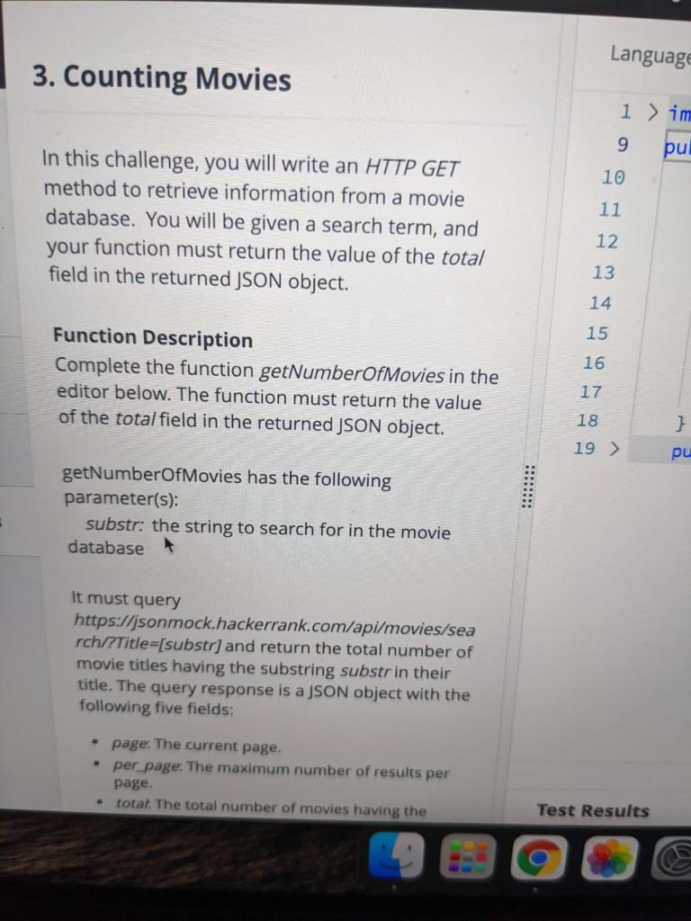 Solved Language 3. Counting Movies 1 > im 9 pu 10 In this | Chegg.com