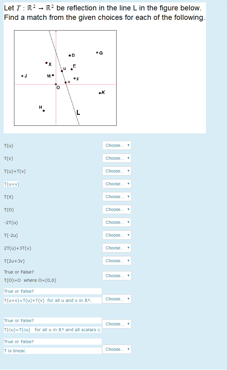 Solved Let T: R2 + R2 be reflection in the line L in the | Chegg.com