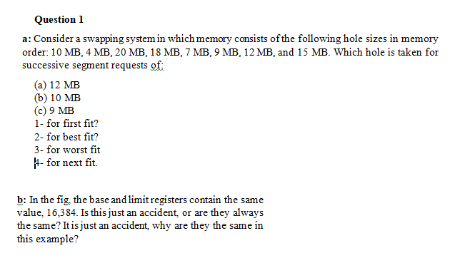 Solved Question 1 a: Consider a swapping system in which | Chegg.com