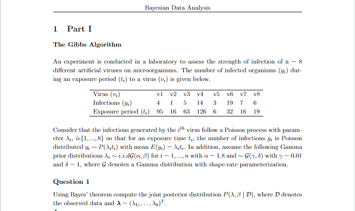 Solved 1 ﻿Part IThe Gibbs AlgorithmAn experiment is | Chegg.com