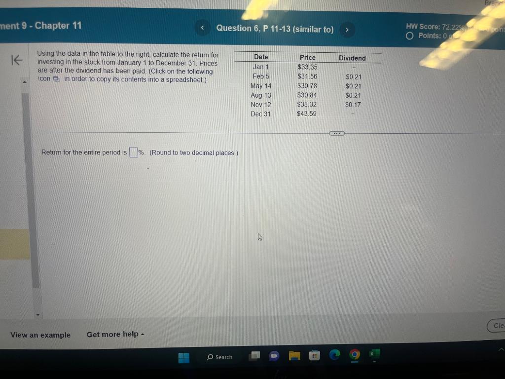 Solved Chapter 11 Question 6, P 11-13 (similar to) Using the | Chegg.com
