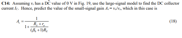 Solved C14: Assuming vs has a DC value of 0 V in Fig. 19, | Chegg.com