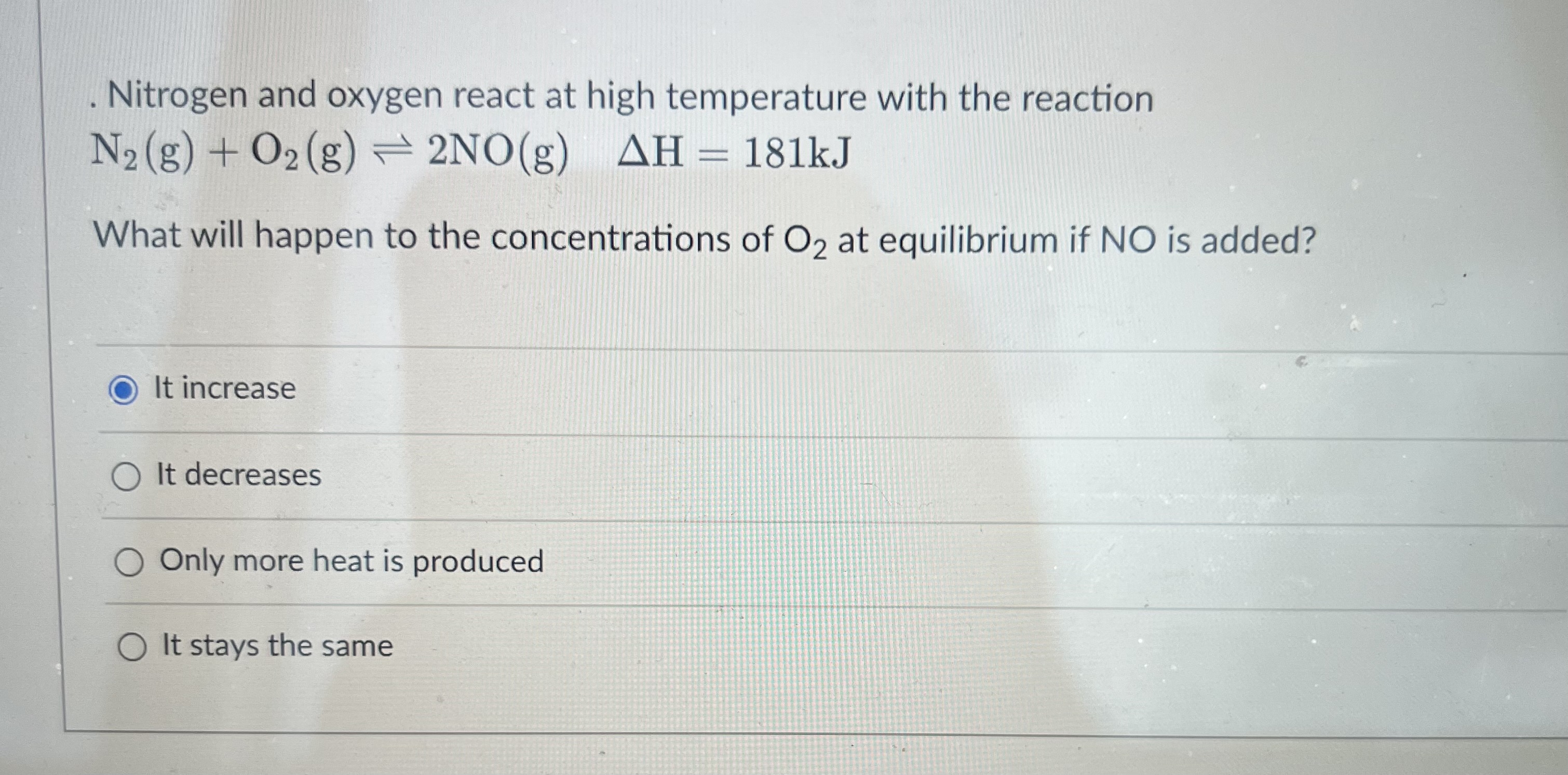 Nitrogen and oxygen react at high temperature with | Chegg.com