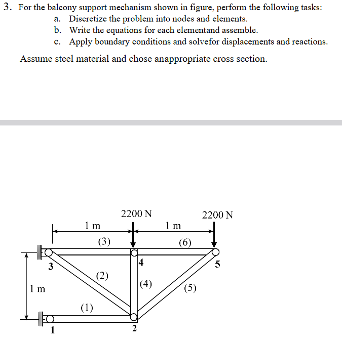 Solved NO MATLAB IS ALLOWED FOR THIS QUESTIONFor the balcony | Chegg.com