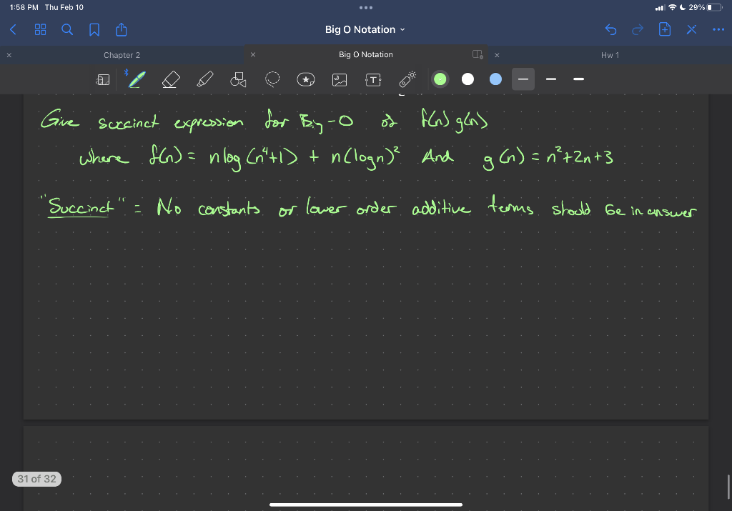 Solved 1:58 PM Thu Feb 10 .29% Big O Notation Chapter 2 Big | Chegg.com