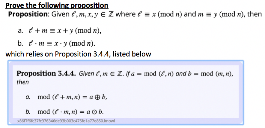 Solved Prove the following proposition Proposition: Given | Chegg.com