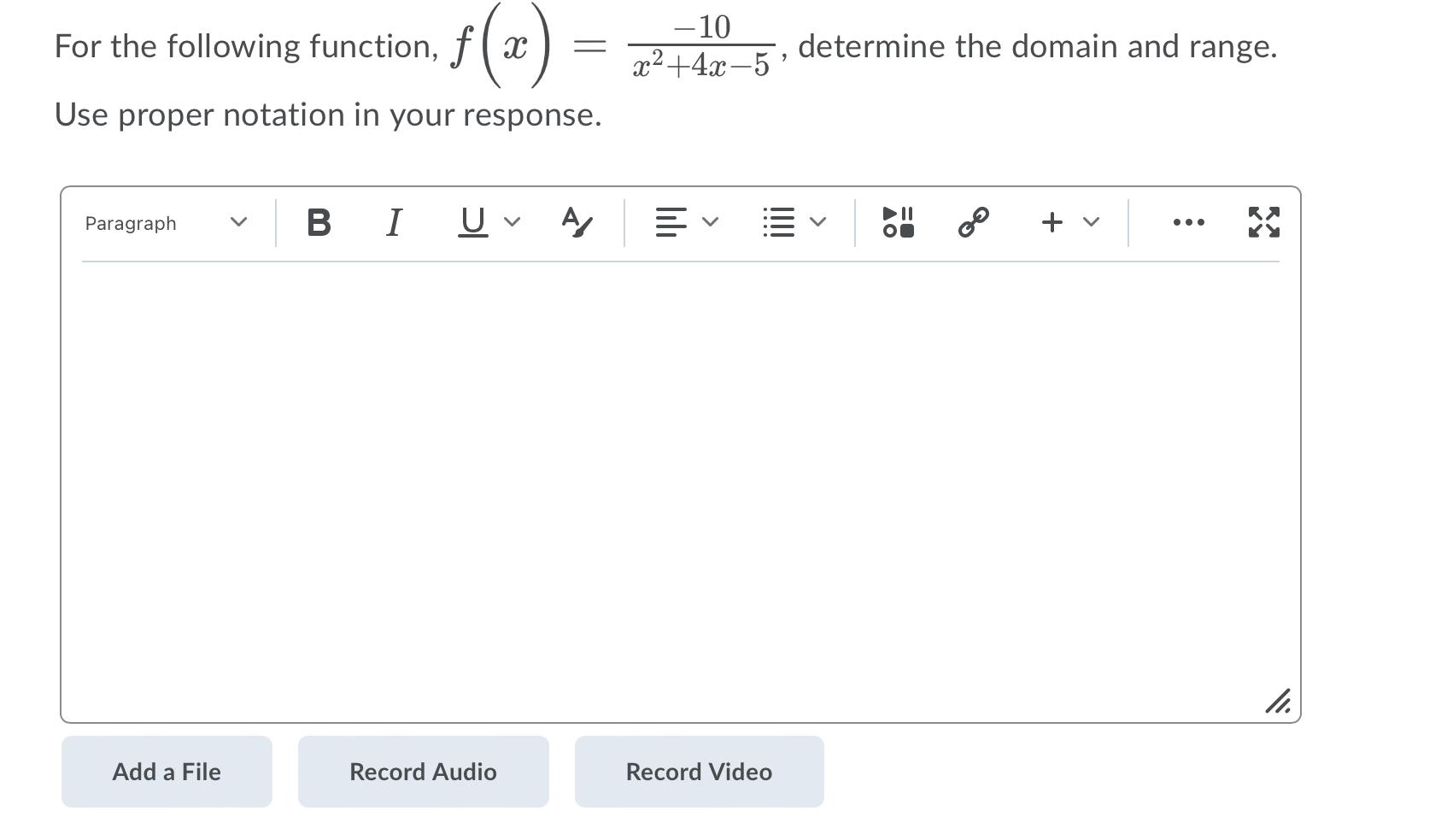 Solved For the following function, fx = Use proper notation | Chegg.com