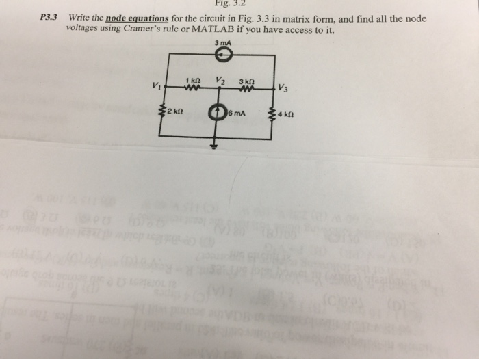 Solved Write the node equations for the circuit in Fig. 3.3 | Chegg.com