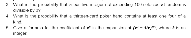 Solved 3. What is the probability that a positive integer | Chegg.com