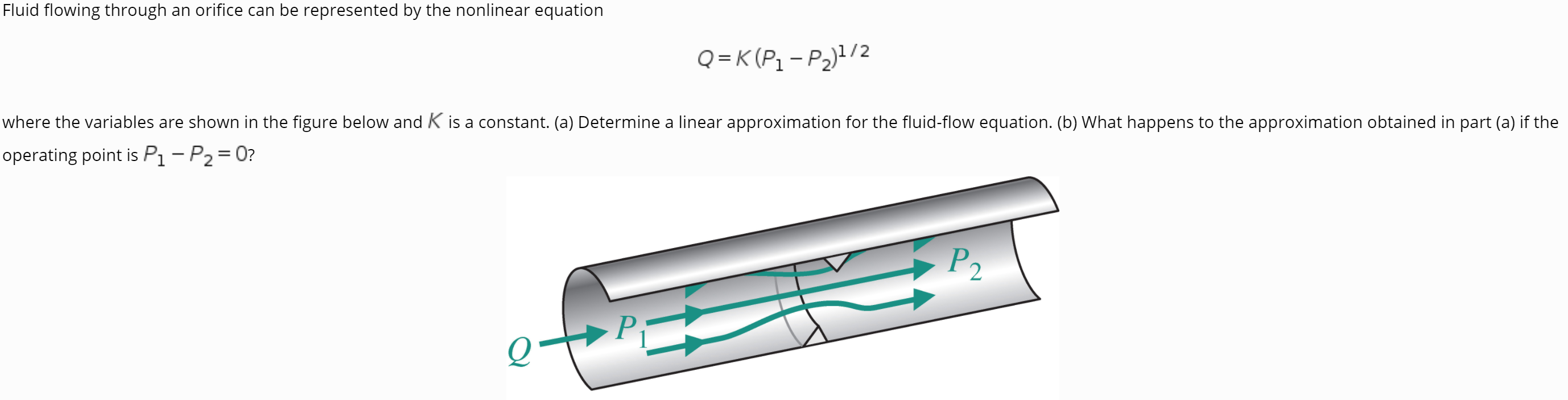 Solved Fluid flowing through an orifice can be represented | Chegg.com