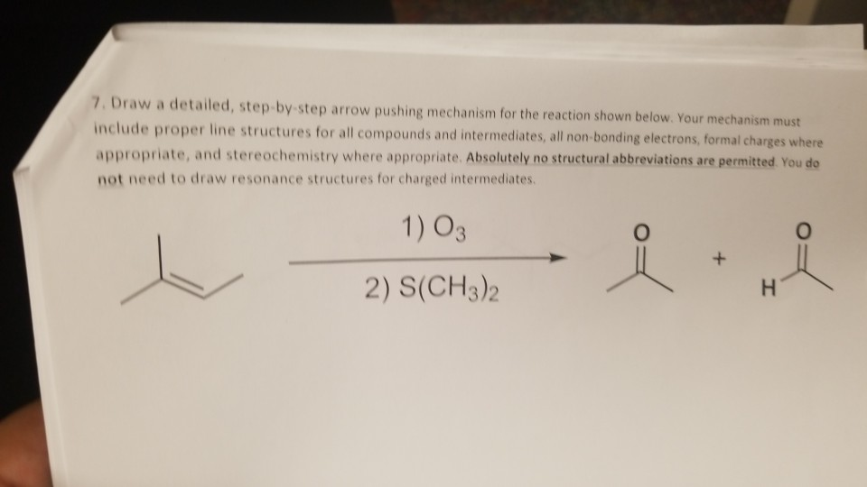 Solved 7. Draw a detailed, step-by-step arrow pushing | Chegg.com