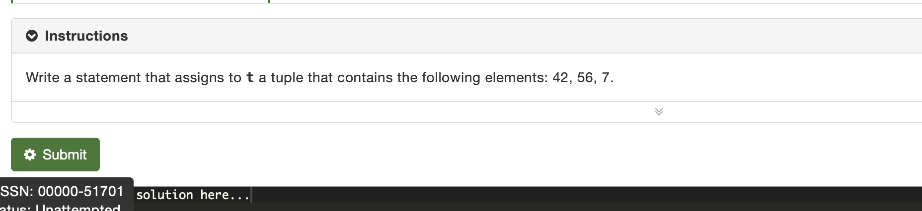 Solved Instructions Write a statement that assigns to t a | Chegg.com