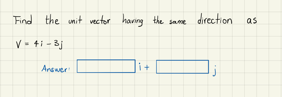 Solved Find the unit vector having the same direction as v = | Chegg.com