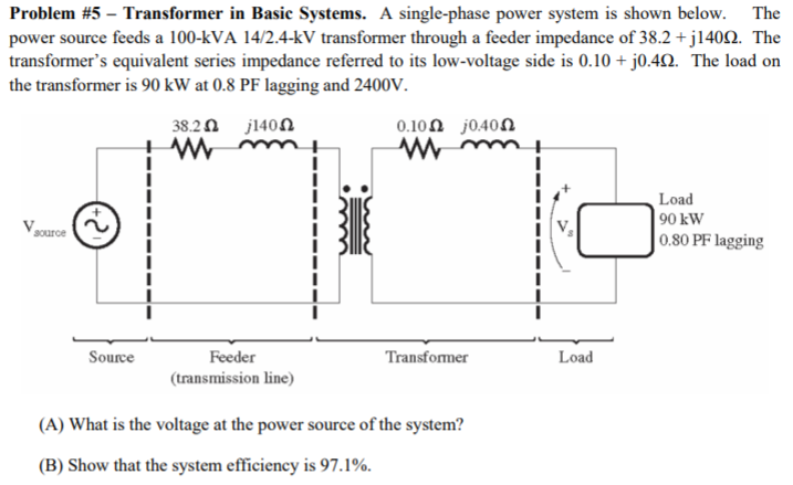 Solved Problem #5 - Transformer in Basic Systems. A | Chegg.com