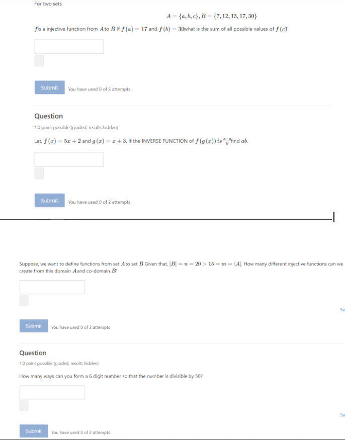 Solved For two sets A = {a,b,c}, B = {7, 12, 13, 17,30} fis | Chegg.com
