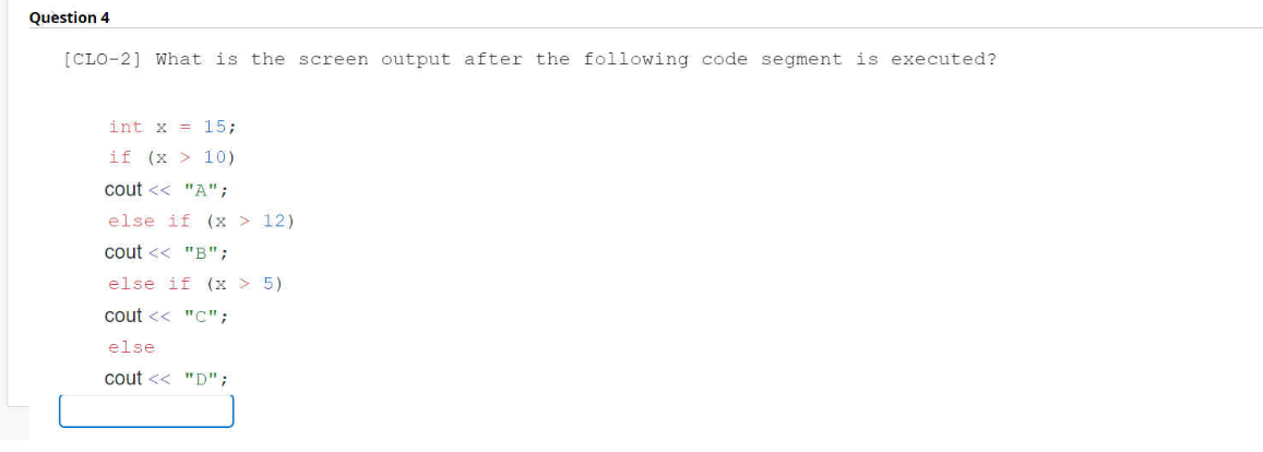Solved [CLo-2] What is the screen output after the following | Chegg.com