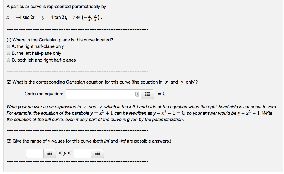 Solved A particular curve is represented parametrically by | Chegg.com