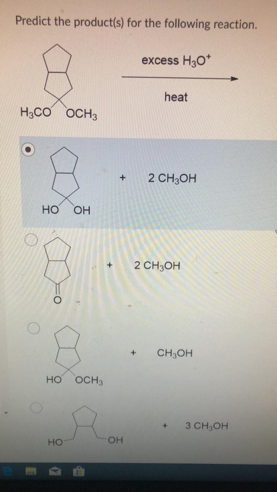 Solved Predict the product(s) for the following reaction. | Chegg.com