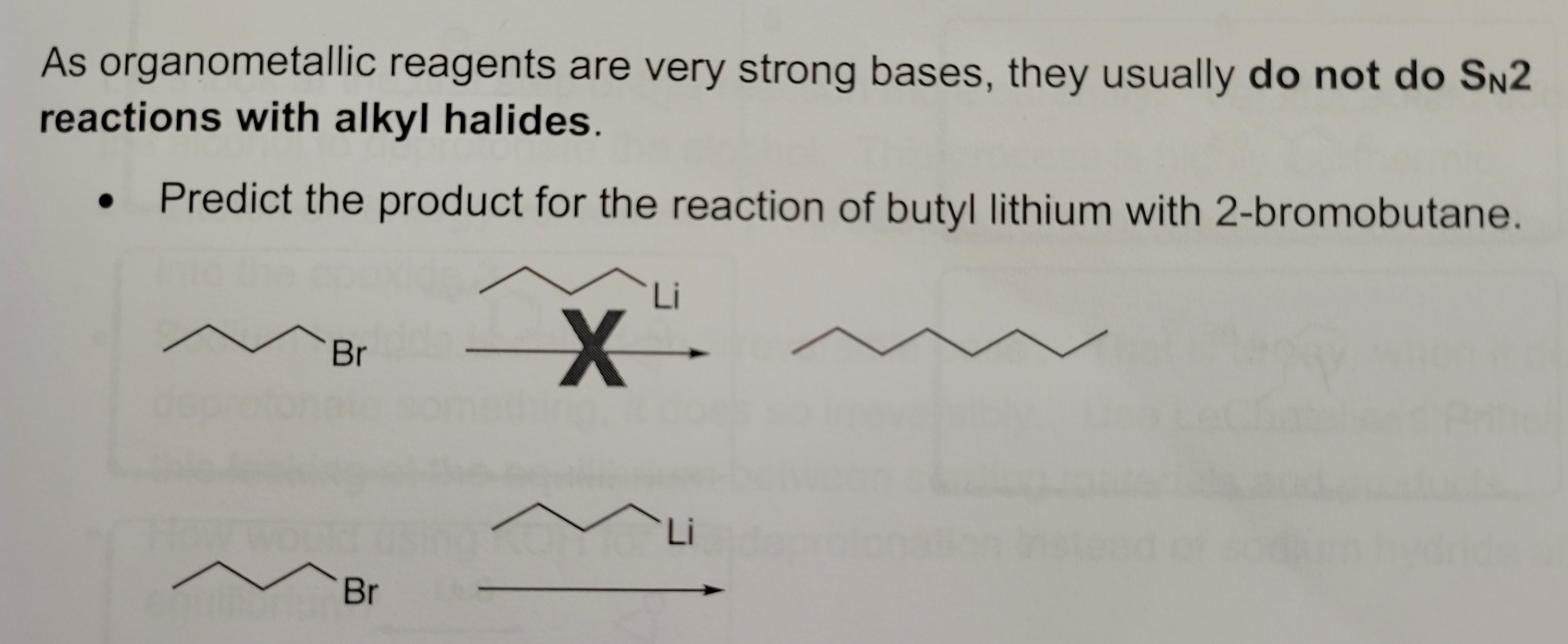 Solved Predict the product for the reaction of butyl lithium | Chegg.com