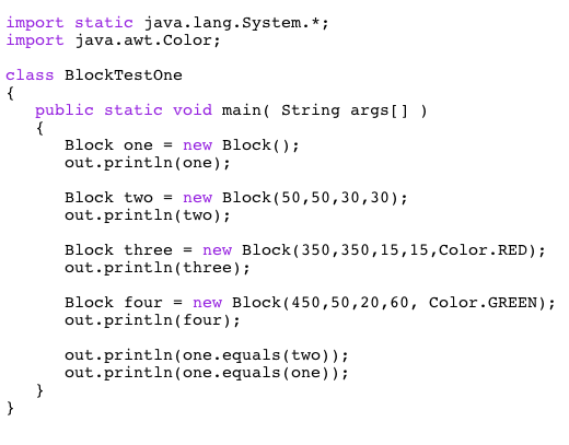 Solved Lab Description Complete the code for the Block class | Chegg.com