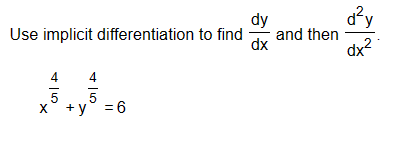 Solved Use implicit differentiation to find dydx ﻿and then | Chegg.com