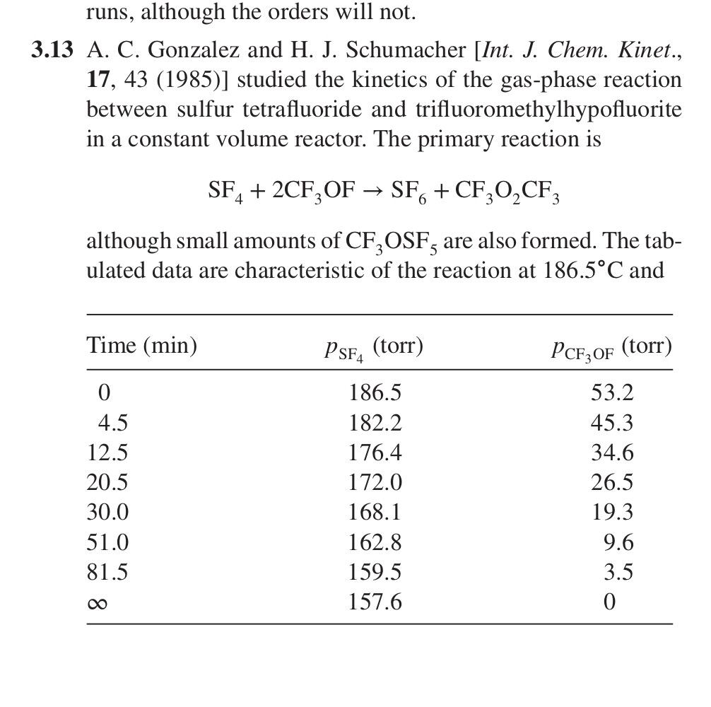 Solved initial partial pressures of 186.5 and 53.2 torr for | Chegg.com