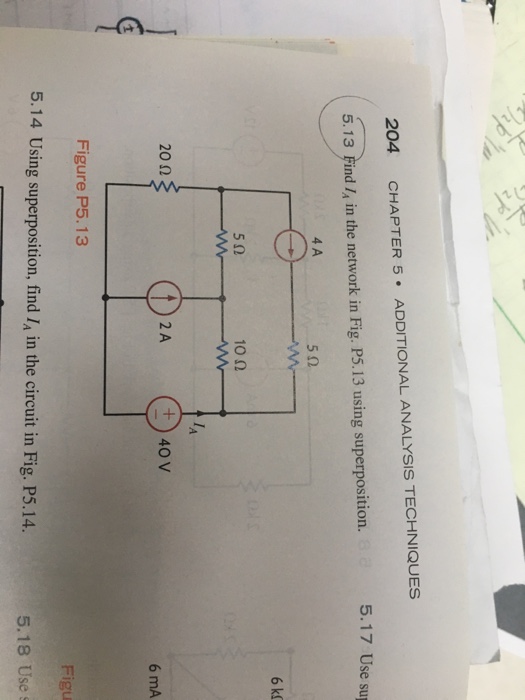 Solved Find I_A in the network in Fig. P5.13 using | Chegg.com