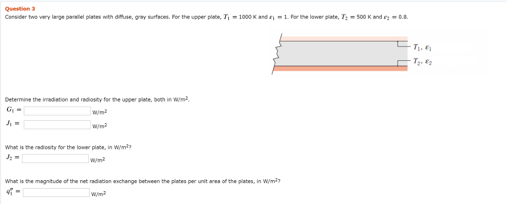 Solved Question 3 Consider two very large parallel plates | Chegg.com