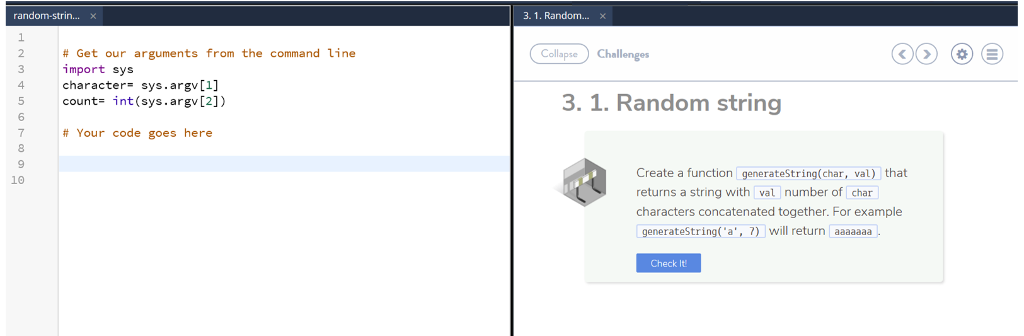 Solved 3. 1. Random... X # Get our arguments from the | Chegg.com