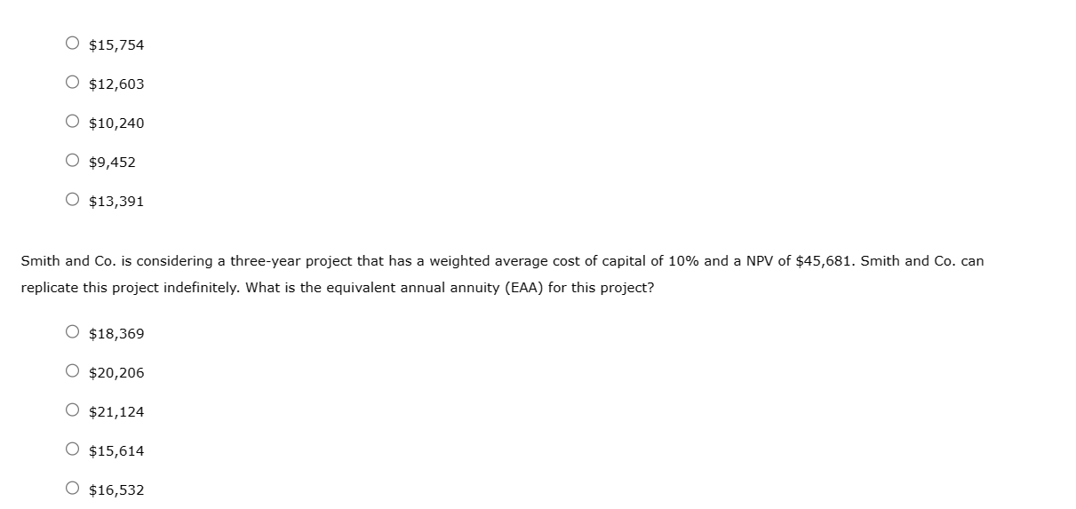 Solved 7. Unequal project lives Smith and Co. has to choose | Chegg.com