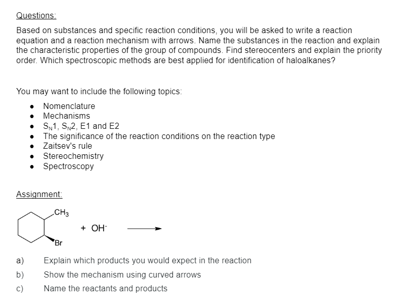 Based on substances and specific reaction conditions, | Chegg.com