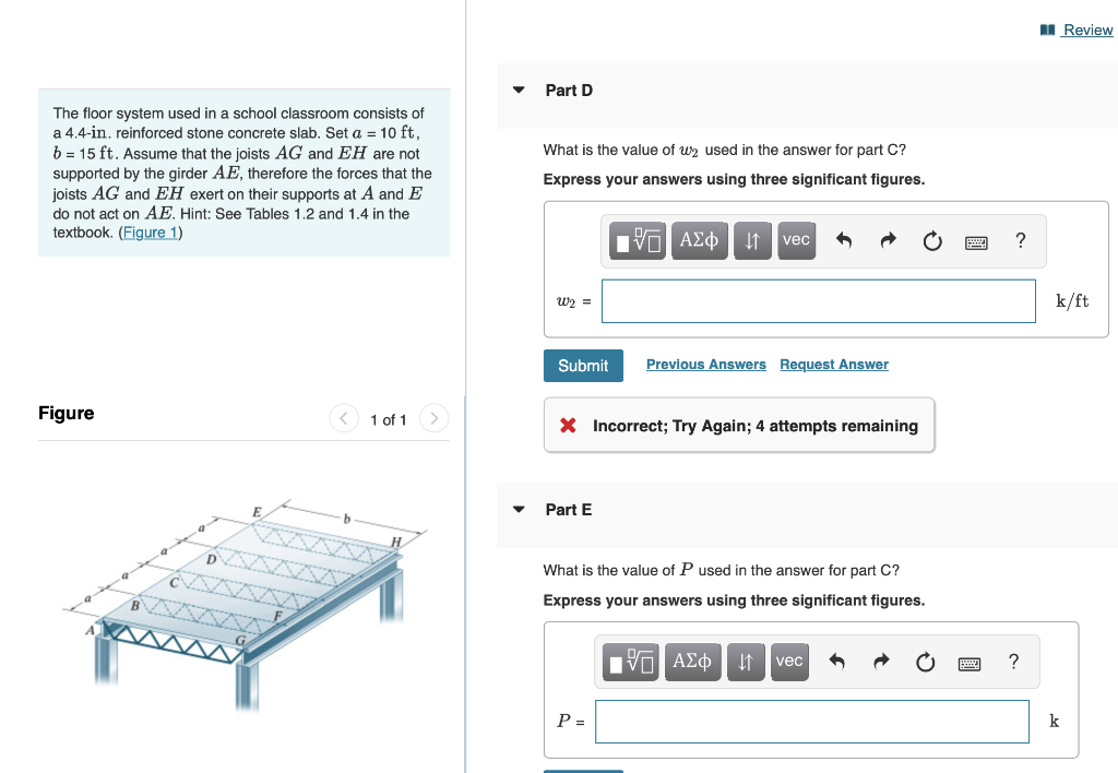 Solved The floor system used in a school classroom consists | Chegg.com