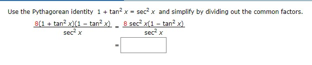 Solved Use the Pythagorean identity 1 + tan2 x = sec2x and | Chegg.com