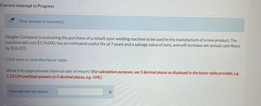 Solved Current Attempt in Progress Your answer is incorrect. | Chegg.com
