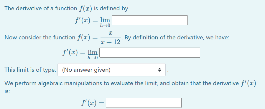 Solved The derivative of a function f(x) is defined by | Chegg.com