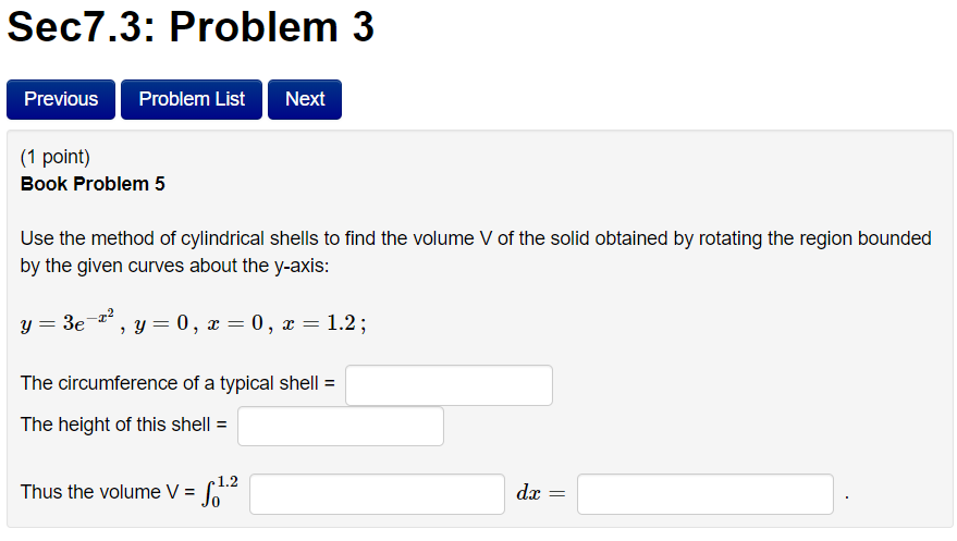 Solved Sec7.3: Problem 3 Previous Problem List Next (1 | Chegg.com