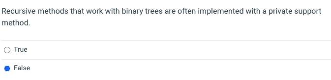Solved Recursive methods that work with binary trees are | Chegg.com