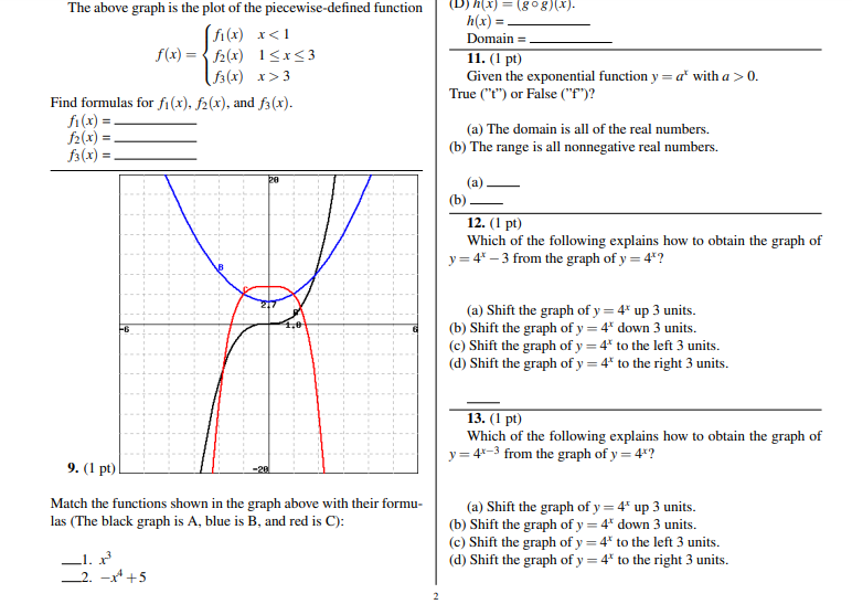 Solved 1. (1 pt) Find the equation of the line that passes | Chegg.com