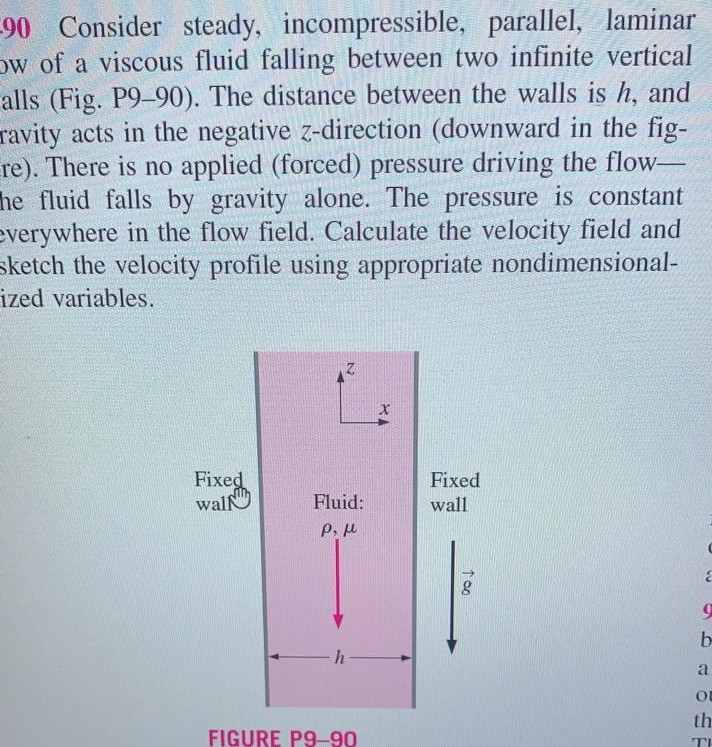 Solved 90 Consider steady, incompressible, parallel, laminar | Chegg.com