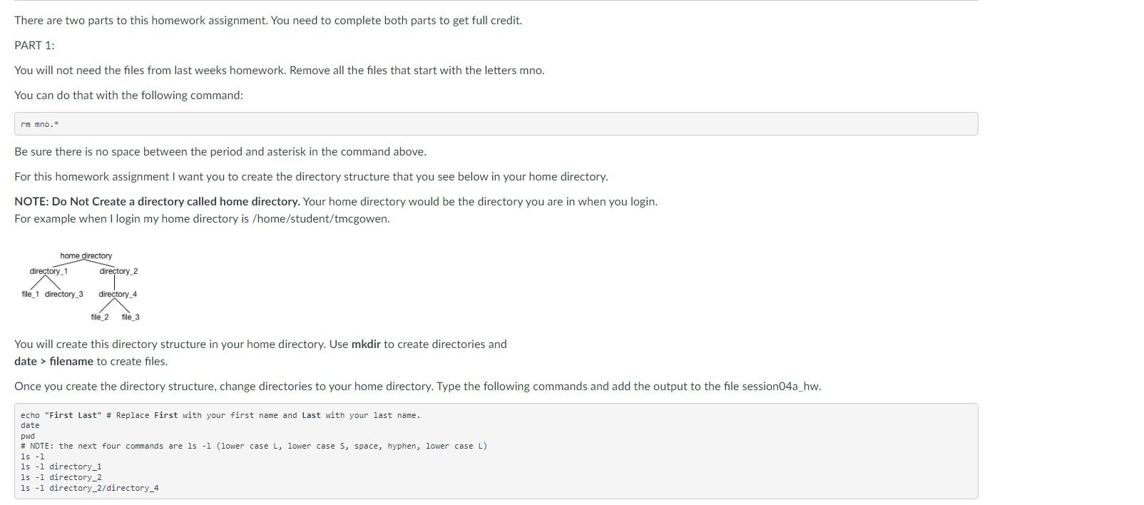 Solved There are two parts to this homework assignment. You | Chegg.com