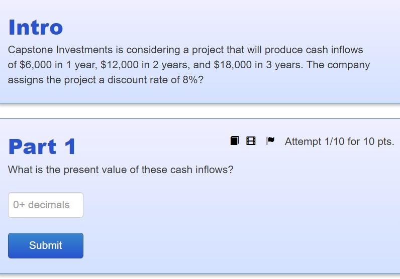 Solved Capstone Investments is considering a project that | Chegg.com