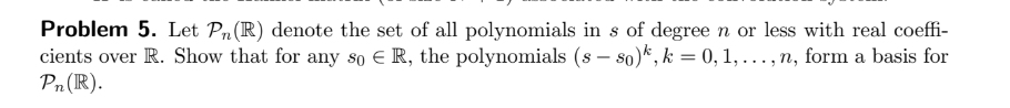 Solved Problem 5. Let Pn(R) denote the set of all | Chegg.com