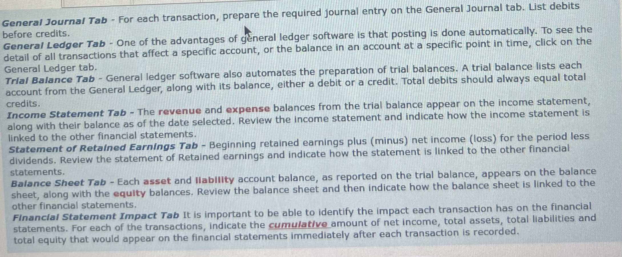 Solved The financial statements report the cumulative impact | Chegg.com