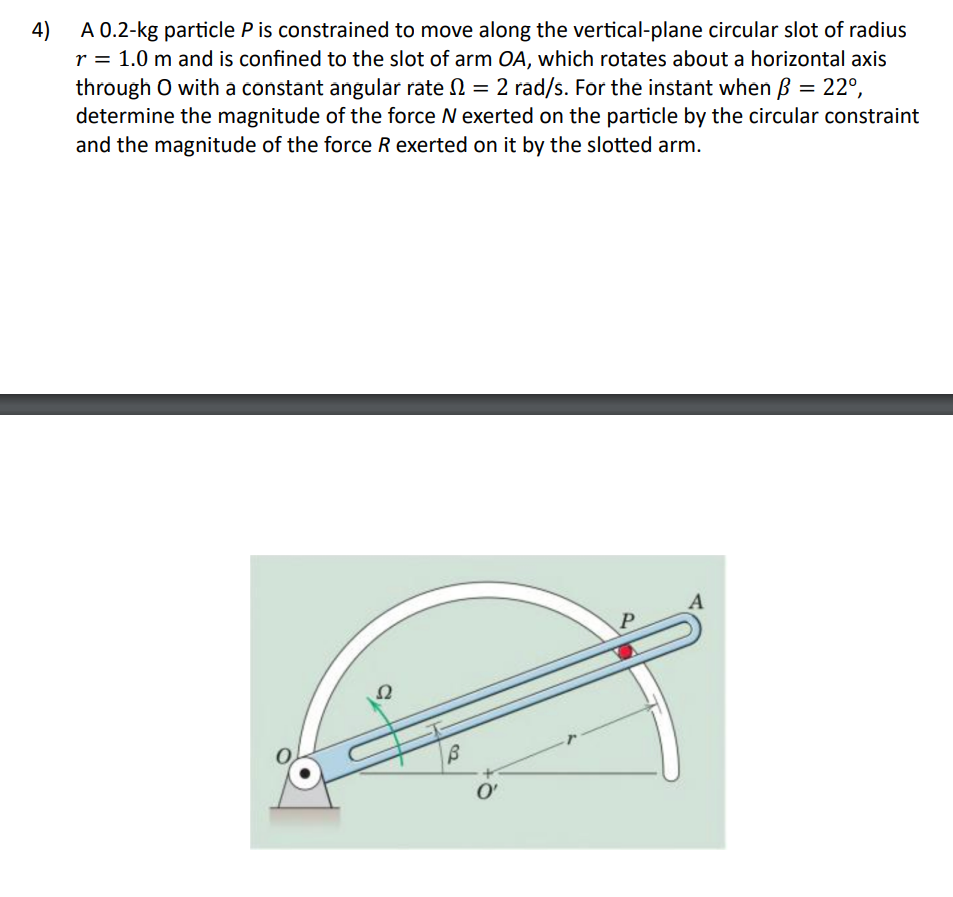 Solved A 0.2-kg ﻿particle P ﻿is constrained to move along | Chegg.com