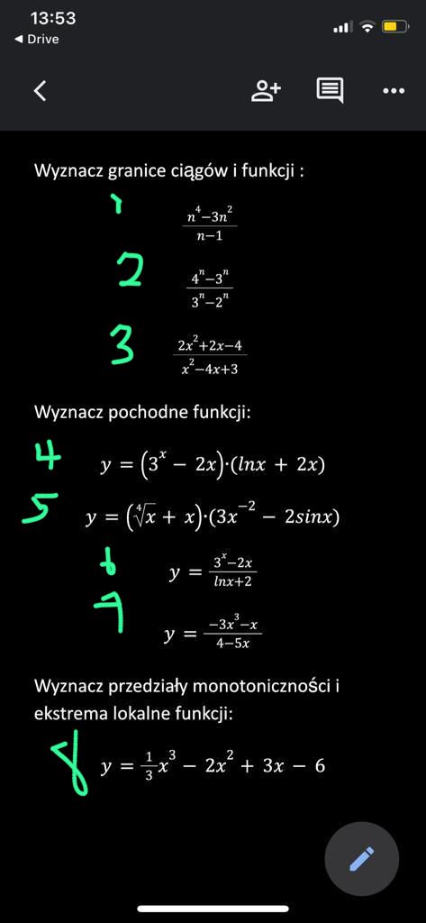 Task 1 Find Limit Of Sequences And Functiontask 2 1352