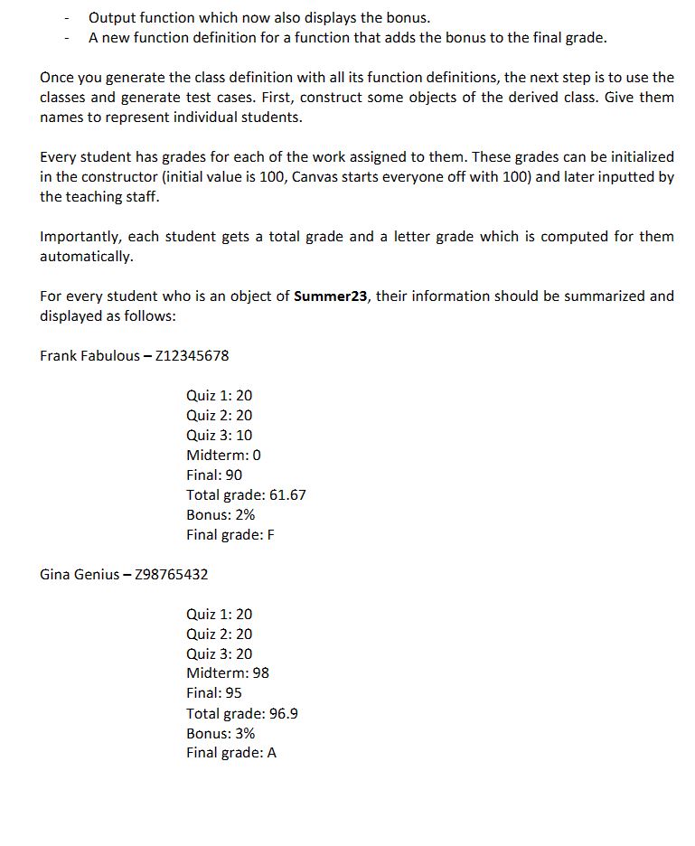 Solved Notes: - Equation to compute total grade: Total grade | Chegg.com
